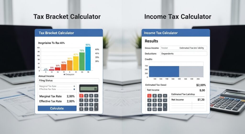 Tax Bracket Calculator vs Income Tax Calculator: 2026