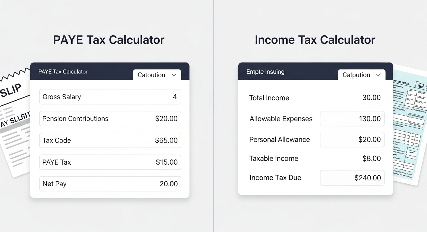 PAYE Tax Calculator vs Income Tax Calculator: Key Differences